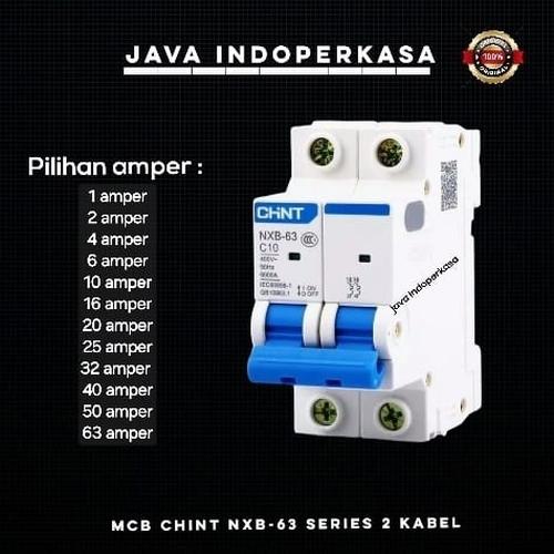 Jual Mcb chint NXB-63 2 pole kabel 6ka amper 32a 40a 50a 63a - 63 amper - Jakarta Barat - JAVA ...