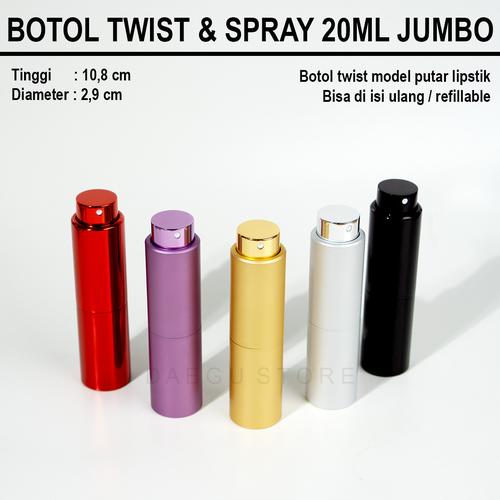 Jual Botol Parfum Twist Spray 20ml - Travel Size - Refillable Model ...