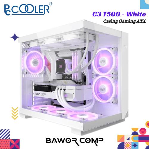 Jual PCCOOLER C3 T500 - White Free 6 Fan ARGB | Casing PC ATX | CPU PC ...