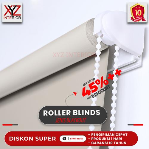 Promo Roller Blinds Indoor Blackout 100% - Ukuran Custom - NOVE - TS ...