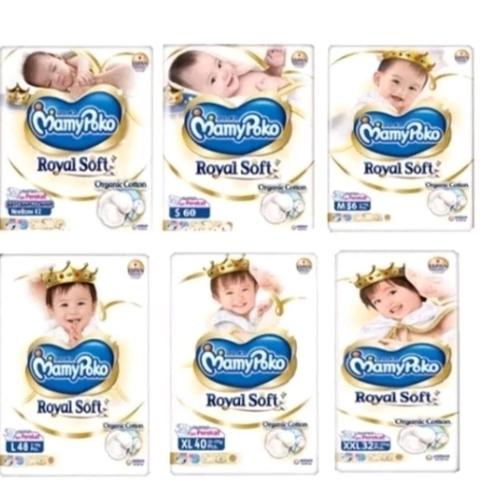 Jual Mamypoko ROYAL SOFT TAPE Ukuran : NB62, S60, M56, L48, XL40, XXL32 ...