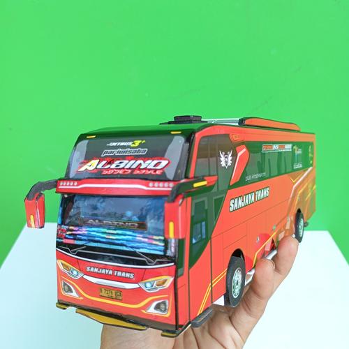 Jual Miniatur Bus Papercraft ALBINO Sanjaya Trans JB3 Hadiah dan ...