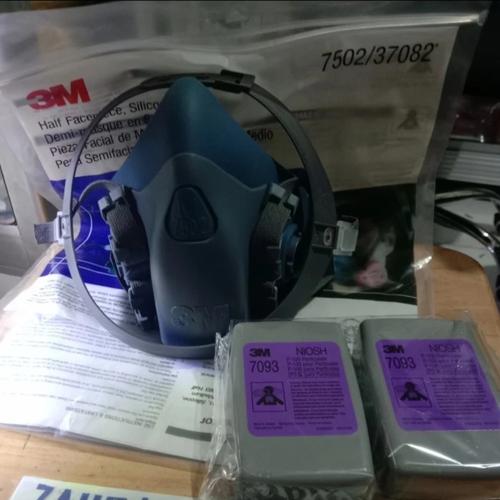Jual Masker 3M 7502 3M Half Face Dual Respirator + 3M 7093 (P100 ...