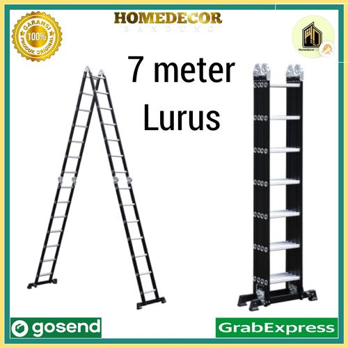Promo Krisbow 7.13 Mtr Tangga Aluminium Multifungsi 4x7 Step - Hitam ...