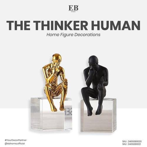 Jual Patung Nordic Style Man Sitting / The Thinker Human Figure EB Home ...