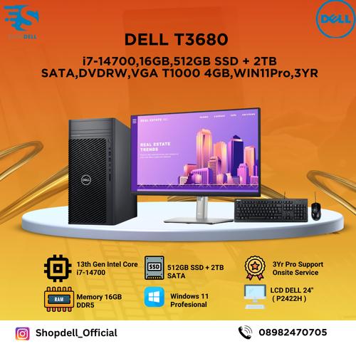 Jual DELL T3680 i7-14700,16GB,512GB SSD + 2TB SATA,DVDRW,VGA T1000 4GB,WIN11Pro,3YR - Jakarta ...