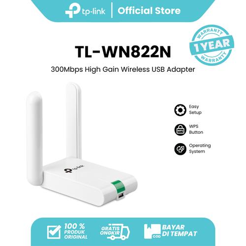 Promo TP-Link TL-WN822N | 300Mbps Wireless USB Adapter | WIFI High Gain ...