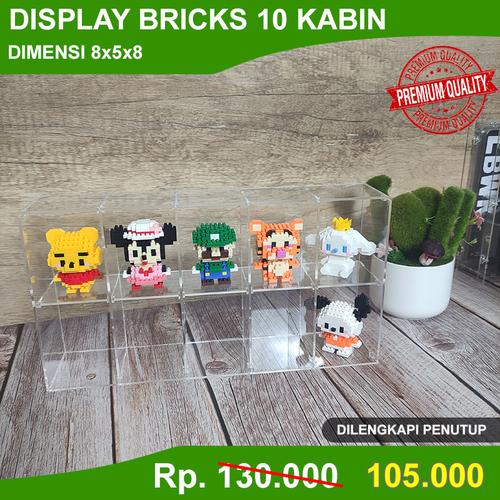 Jual RAK Pajangan Bricks Bahan Akrilik Premium 10 Kabin - DENGAN LUBANG ...