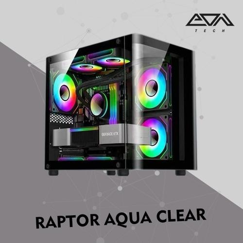 Jual RAPTOR AQUA CLEAR INCLUDE 3Fan RGB PC Gaming Case | Casing Micro ...