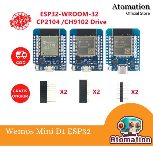 Promo Wemos Mini D1 V4 ESP32 ESP-32 IoT WiFi Micro/Type-C USB - Kab ...