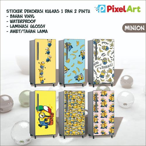Promo STIKER KULKAS 1 PINTU DAN 2 PINTU STICKER MOTIF MINION LUCU - 001 ...