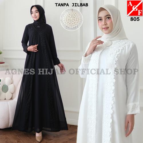 Promo Agnes Hijab - Kamila Dress Gamis Putih Baju Lebaran 2024 Model ...