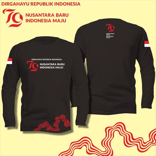 Jual lengan panjang KAOS HUT RI KE 79 TAHUN INDONESIA MERDEKA || KAOS NUSANTARA BARU INDONESIA ...