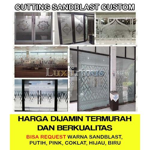 Jual Cutting Sticker Sandblast Custom Cetak Stiker Kaca Sandblast ...