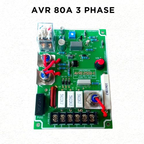 Jual AVR Generator UNIVERSAL 80A 3 PHASE KARBON BRUSSH / AVR Genset 80A ...