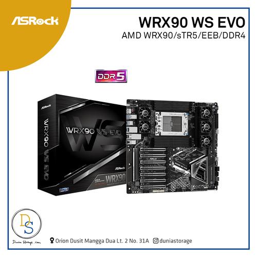Jual ASROCK WRX90 WS EVO | AMD Motherboard WRX90 sTR5 DDR5 EEB ...