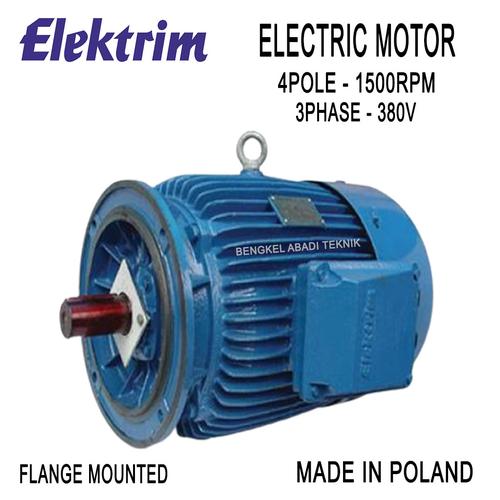 Jual ELECTRIC MOTOR ELEKTRIM 11KW 15HP 1500RPM 4POLE 3PHASE B5 - Jakarta Barat - Bengkel Abadi ...