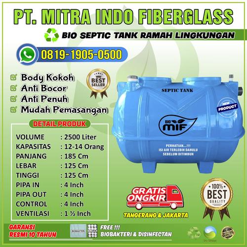 Jual BIO SEPTITANK BIO MIF,BIO TANK 2500L - Kab. Tangerang - PT.Mitra ...