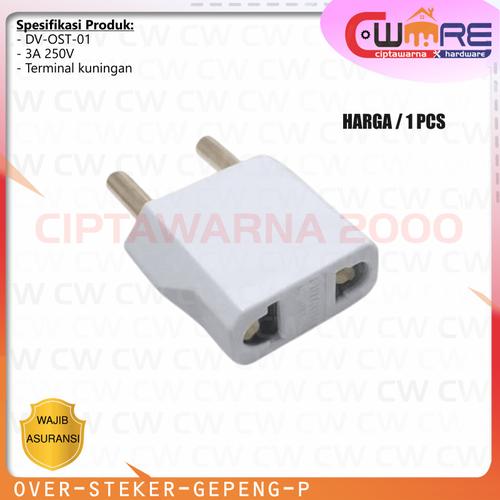 Jual Over Steker Adaptor Colokan sambungan Listrik Gepeng ke Bulat ...