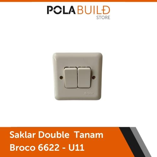 Jual Pola Build - Saklar Lampu Tanam Double / Dobel Broco Cream 6622 ...