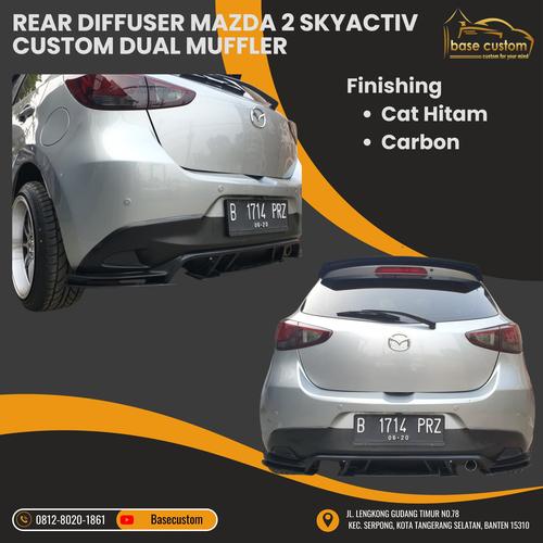 Jual Rear diffuser Mazda 2 Skyactiv / custom dual muffler - Kota ...