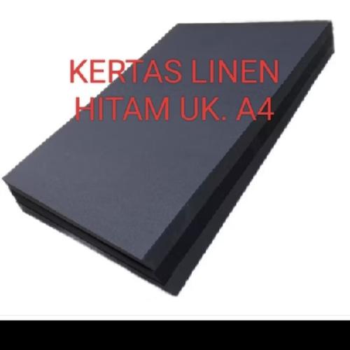 Jual KARTON LINEN HITAM POTONGAN UKURAN A4 (TEBAL 210GR) - Kota ...