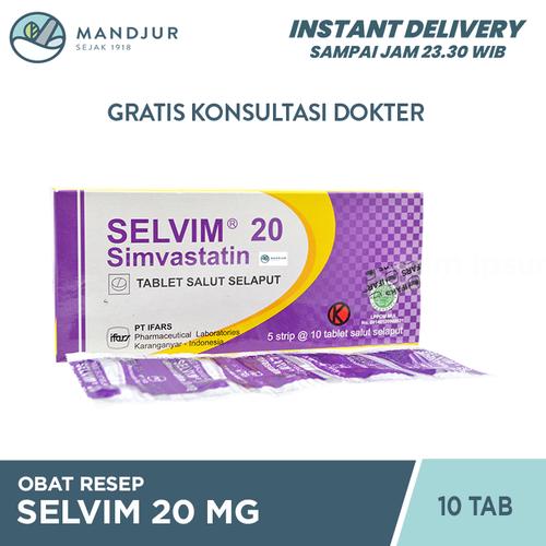 Jual Selvim 20 mg 10 Tablet / Simvastatin / Obat Kolesterol - Jakarta ...