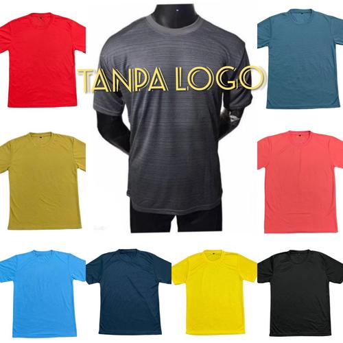 Jual Baju Kaos POLOS Lengan Pendek Polyester Corak PRIA - Merah, L ...