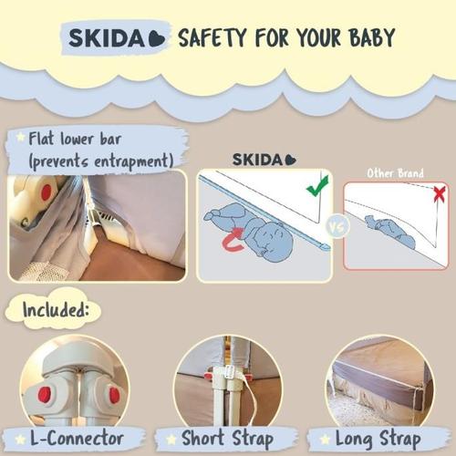 Jual PTR SKIDA 180CM EXTRA TALL BEDRAIL PAGAR RANJANG KASUR BAYI BED ...