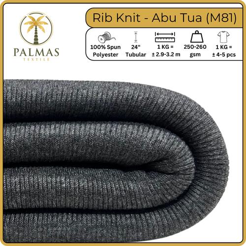 Jual Kain Rib Knit - Abu Tua Misty (Bahan Kaos) - 0.5 KG - Jakarta ...