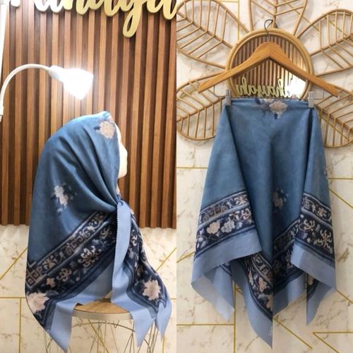 Jual HIJAB SEGI EMPAT VOAL MOTIF SUBLIME KODE 250 DENIM - Kota Bekasi ...