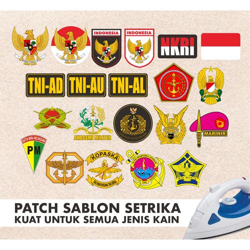 Jual STIKER SABLON BAJU TNI POLRI Setrika | cetak DTF Sablon iron patch ...