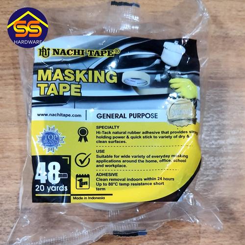 Jual MASKING TAPE NACHI 2 inch 48mm x 20 yard Lakban Isolasi Kertas ...