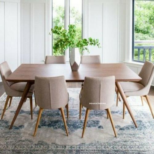 Jual meja makan kursi makan minimalis kayu jati solid murah elegant scandinavian mebel jepara ...
