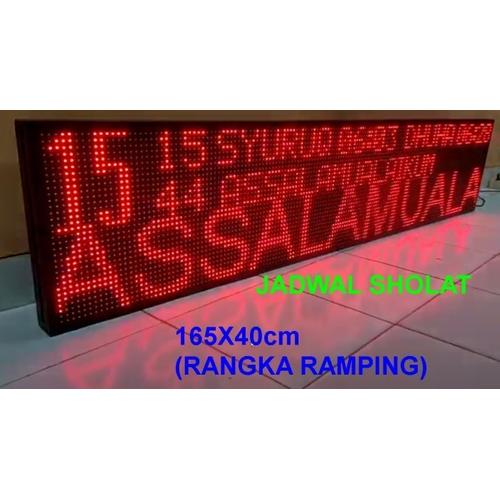 Promo Jadwal sholat running text 230x85cm Led Running Text abadi wifi ...