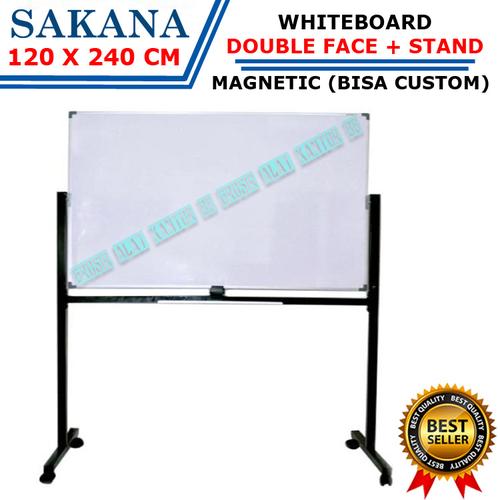 Jual Whiteboard SAKANA 120 x 240 Double Face + Kaki / White Board ...
