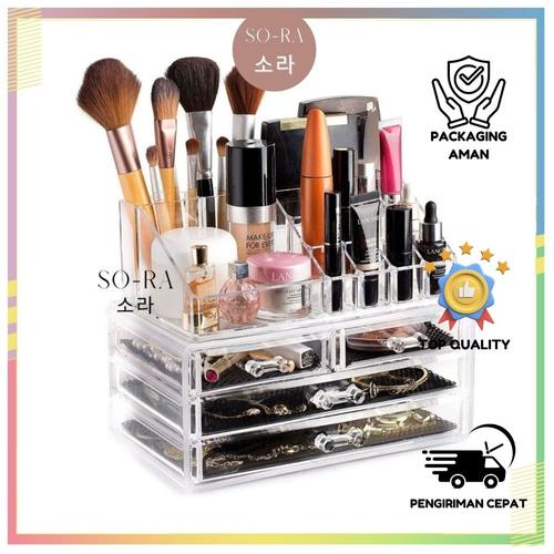 Jual SORA Rak Akrilik Makeup Tempat Penyimpanan Premium Serbaguna Laci ...