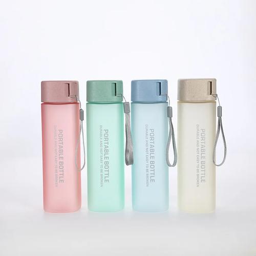 Jual Botol Minum Aesthetic Portable Kotak Tutup Jerami 550 ml Botol ...