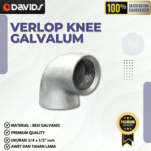 Jual Elbow Sambungan Pipa Knee Verlop Reducer Galvanis 3/4 x 1/2 Inch G ...