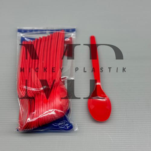 Jual Sendok Makan Warna Merah Merek Fim isi 25 pcs Sendok Fim warna ...