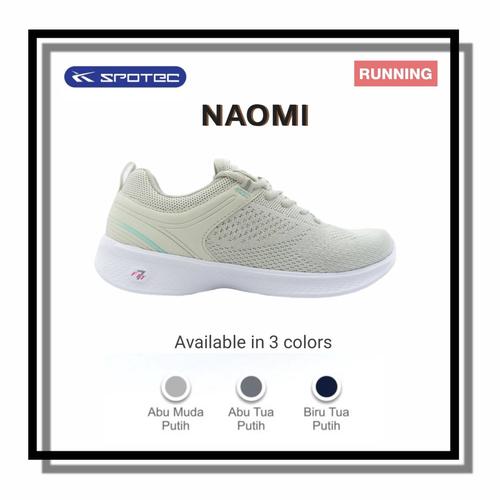 Promo SPOTEC Sepatu RUNNING NAOMI Warna Abu Muda - Putih - 41 - Kab. Sidoarjo - Spotec Original ...
