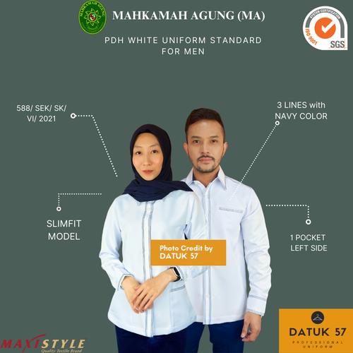 Jual International Quality : Seragam Kemeja PDH MA Mahkamah Agung Putih ...