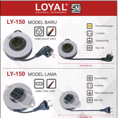 Jual LY-150 Kabel Roll Mini LOYAL | Kabel Box Travel | Stop Kontak SNI 3 M - Kota Bandung - Raja ...