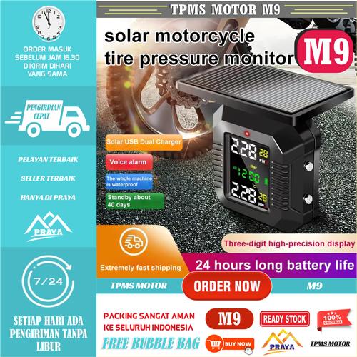 Jual TPMS sepeda motor solar panel Motorcycle Bicycle Sistem Pengukur ...