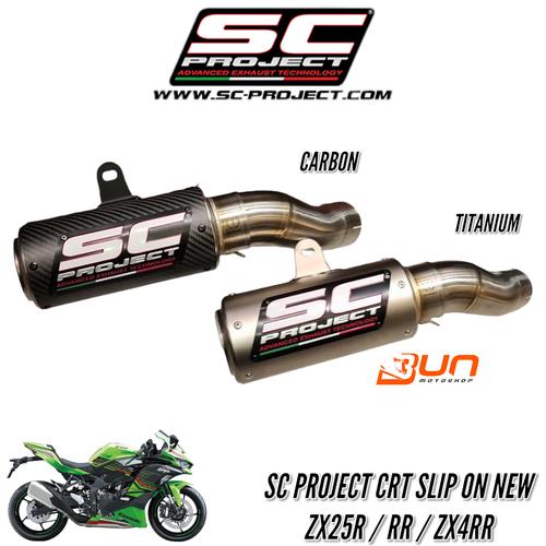 Jual SC PROJECT CRT CARBON TITANIUM Slip on Original Kawasaki NEW ZX25R ZX25RR ZX4RR - CARBON ...