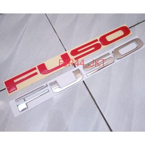 Jual emblem fuso canter/ logo fuso canter/ emblem tulisan fuso - Merah ...