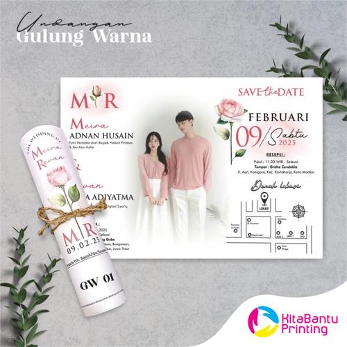 Jual Cetak Undangan Pernikahan Gulung Paper Kraft dan Warna - - Kita ...