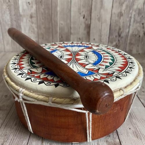 Jual Alat musik Pukul Tambur Bali Kulit Asli Diameter 20cm Mainan Anak ...