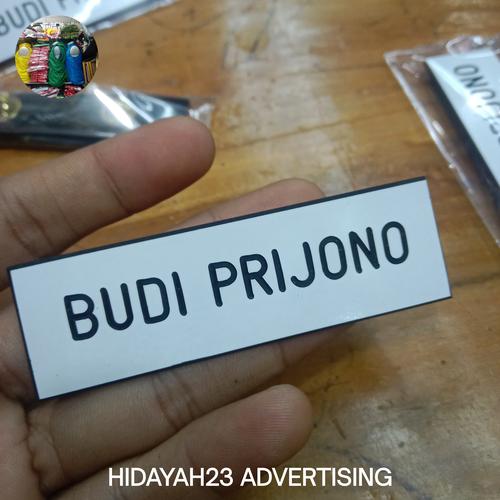 Jual nama dada grafir name tag nama dada pdh ukuran tni, magnet nama ...