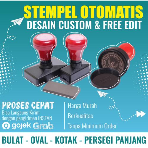 Promo Stempel custom stempel otomatis FREE DESAIN - TAMBAH WARNA ...